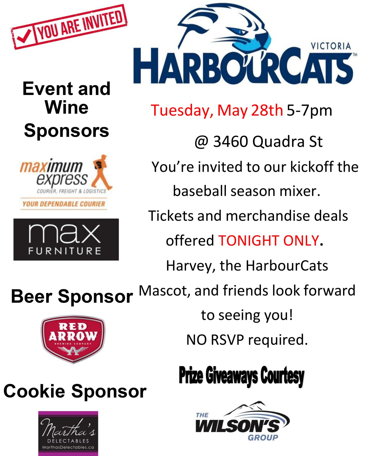 Victoria HarbourCats - 2024 Season Ticket Pick-up Event